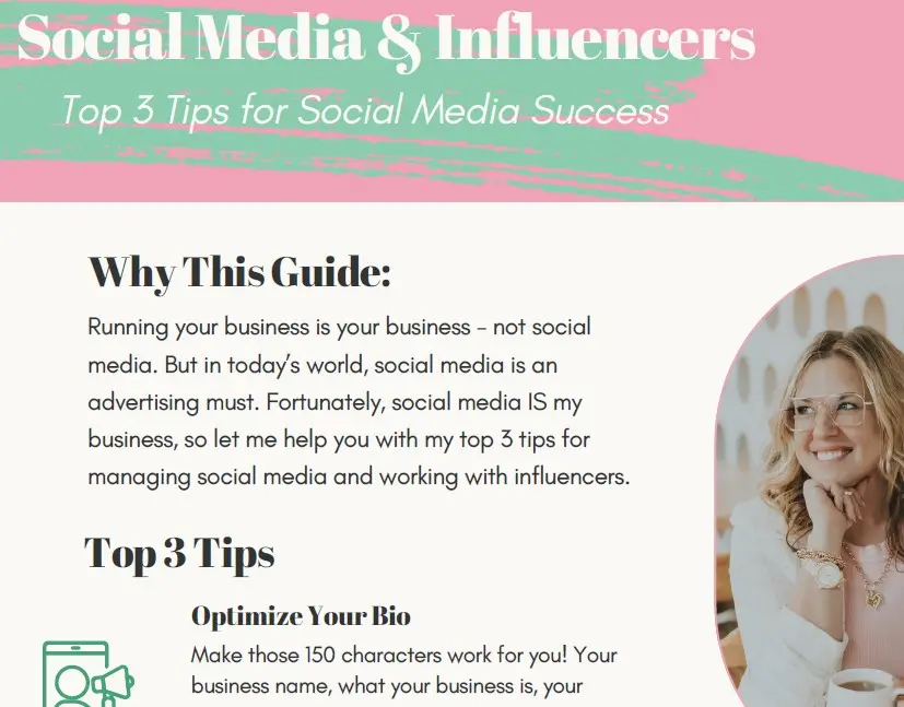 FREE: Social Media & Influencers: Top 3 Tips for Small Businesses - The ...